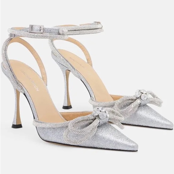 MACH & MACH | Shoes | Mach Mach Silver Bow Detail Stiletto Heels | Poshmark